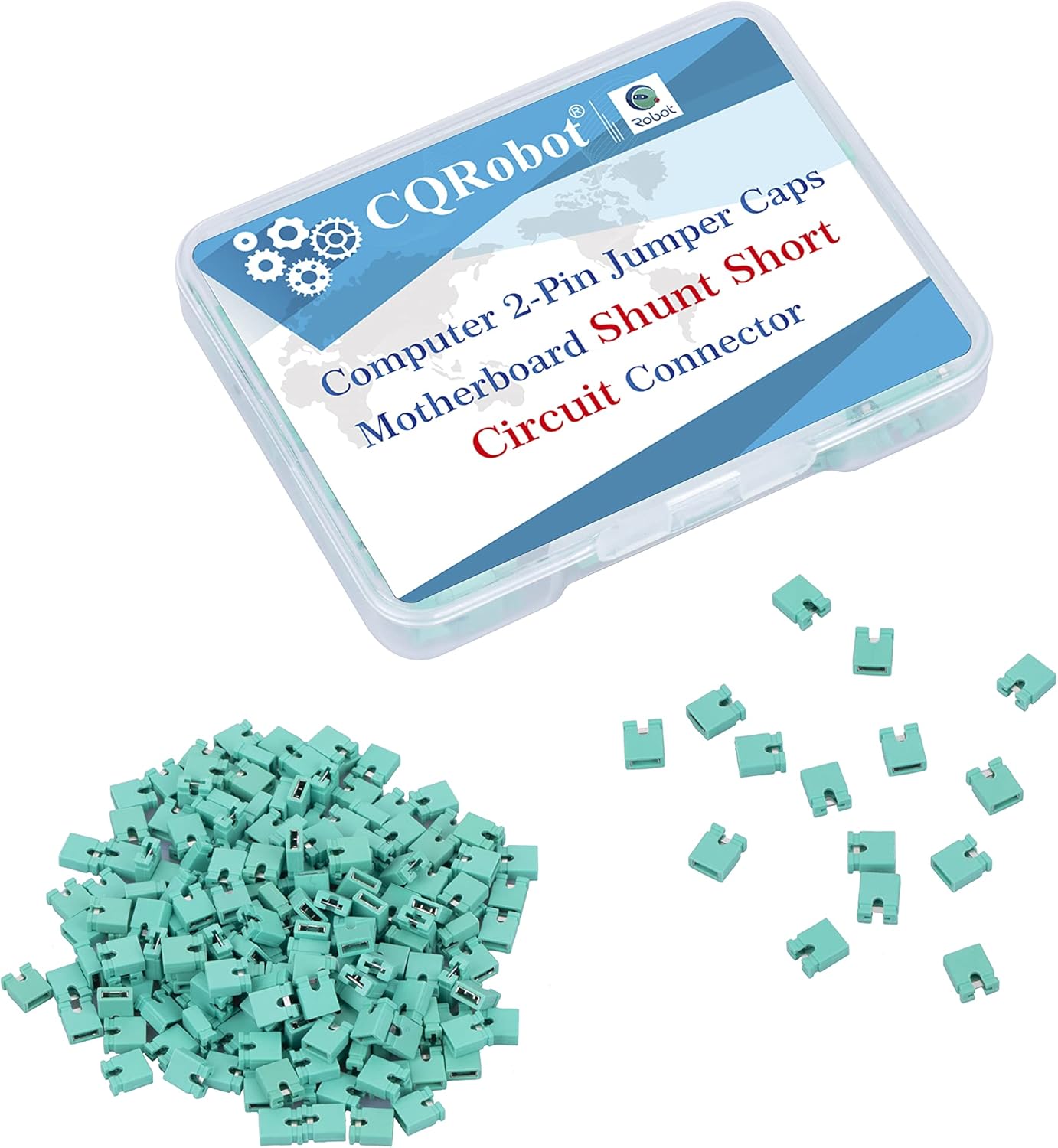 Amazon.com: CQRobot 200 Pieces Green Standard Computer Jumper Caps ...