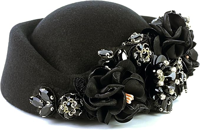 Amazon.com: Petaluna Women's Flower Beret Suitable for Church Wearing ...