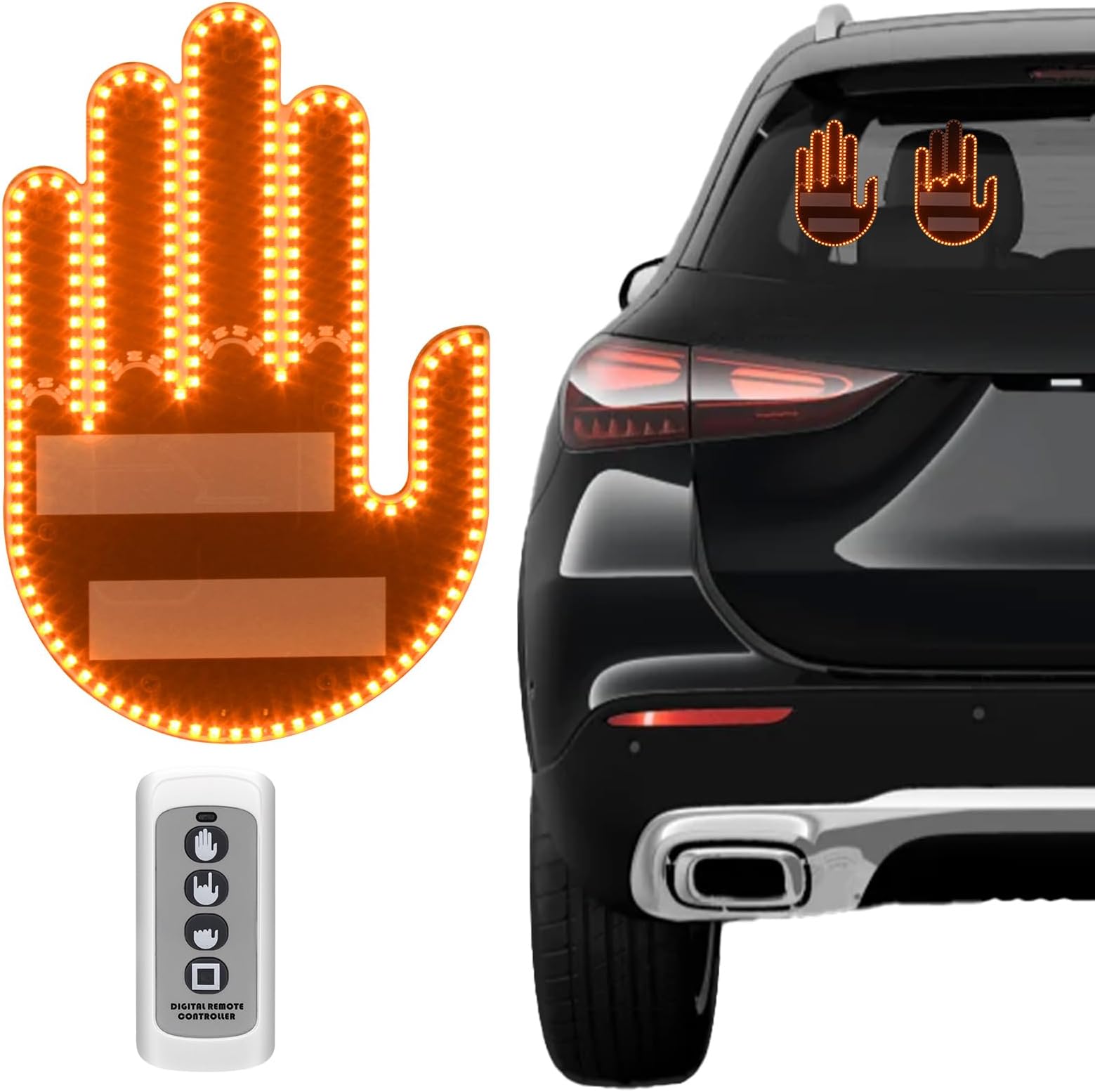 Amazon.com: Glogesture 4 in 1 Finger Flicker Road Rage for Car Led ...