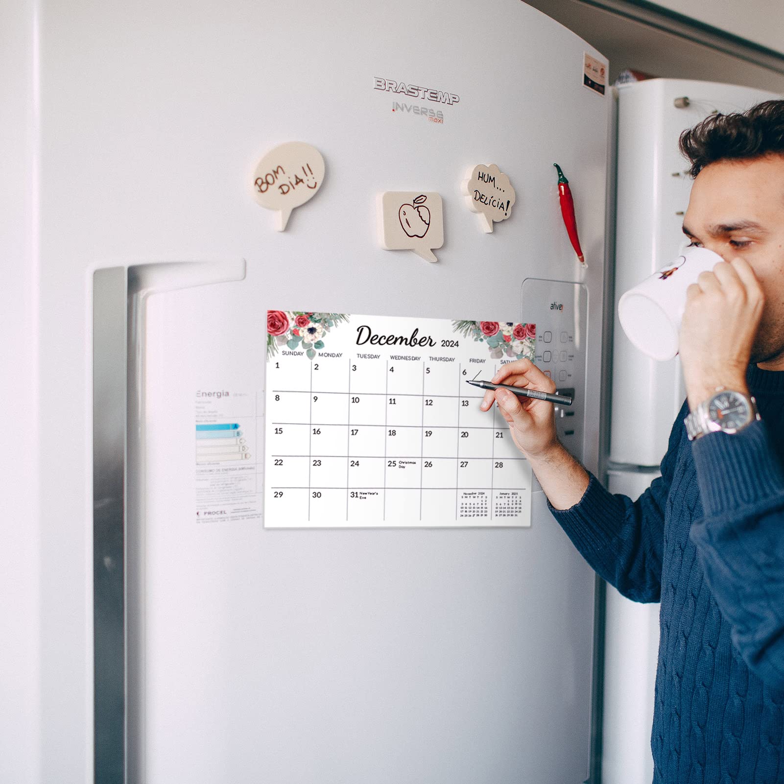 Snapklik.com : Zuozee Magnetic Calendar For Refrigerator, 10"x 8 ...