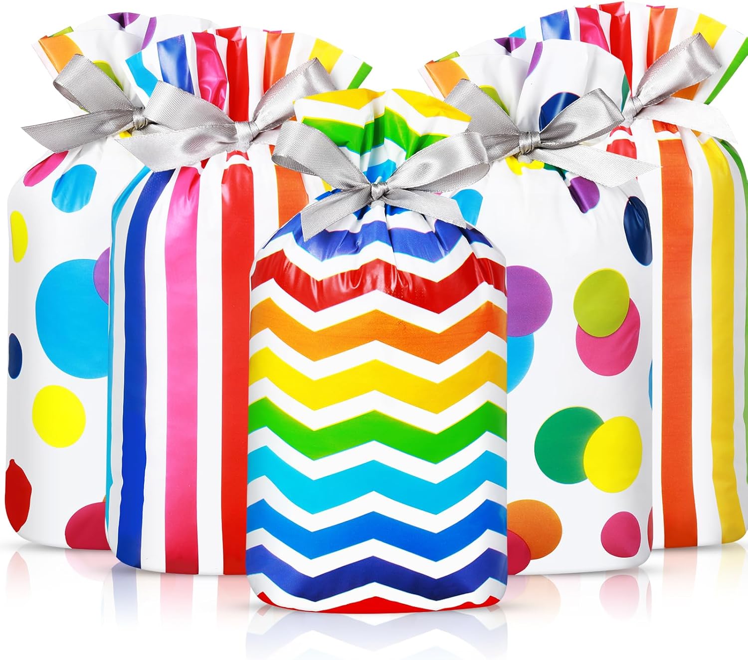 Amazon.com: Capoda 48 Pcs Rainbow Party Favor Bags Plastic Colorful ...