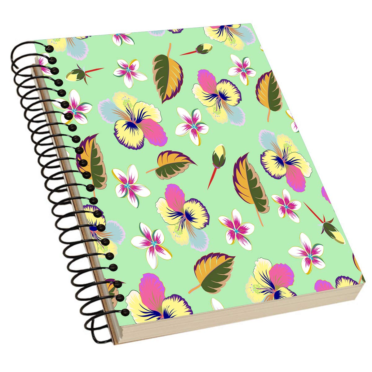 Copia Spiral Bound Notebook, Plain Notebook, Size : A5 | Floral Acrylic ...