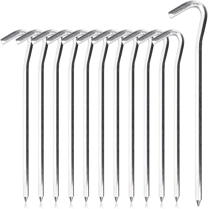Amazon.com : TEREX LUXURY Tent Stakes - Durable Aluminum Tent Stakes ...