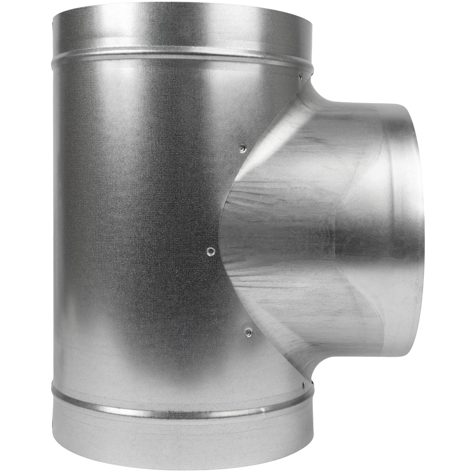 Snapklik.com : 8" Inch T-Shape Ducting Splitter - 90 Degree Galvanized ...