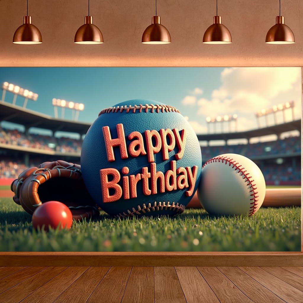 Amazon.com: Baseball Birthday Party Decorations Baseball Happy Birthday ...