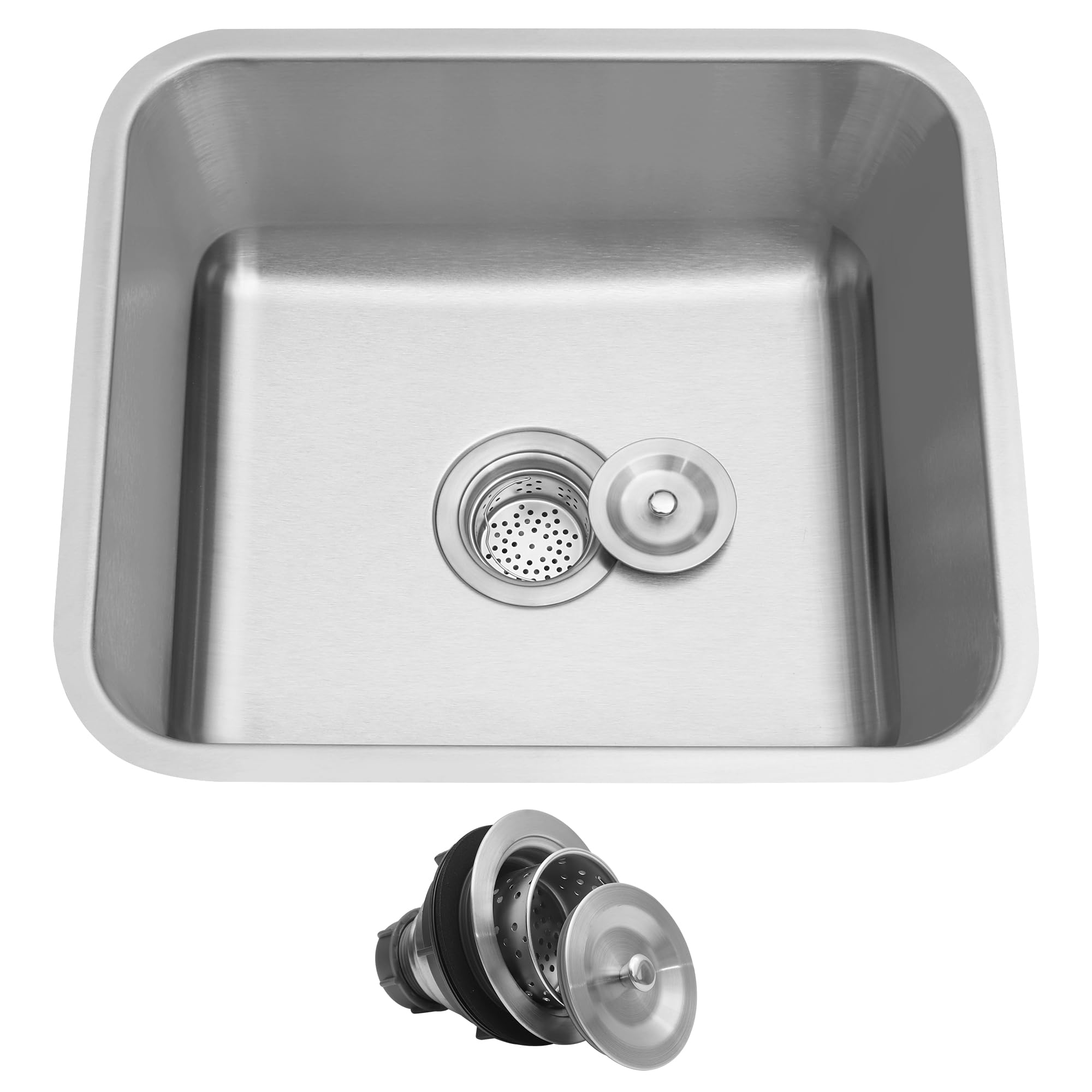 Snapklik.com : MONSINTA Bar Sink, 18" X 16" X 8" Undermount Kitchen ...