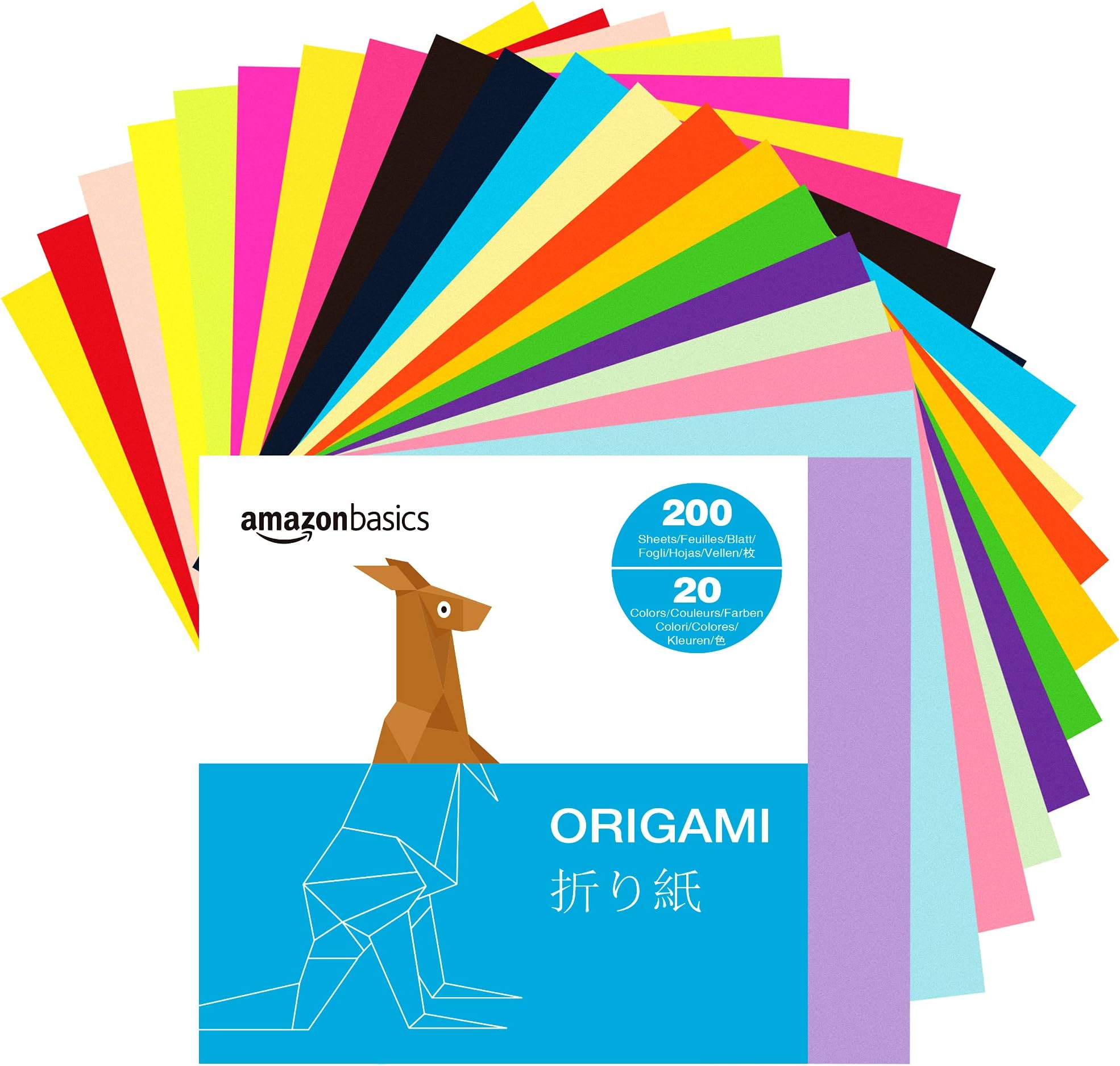 AmazonBasics Origami Paper, Assorted Colors, 200 Sheets : Amazon.in ...