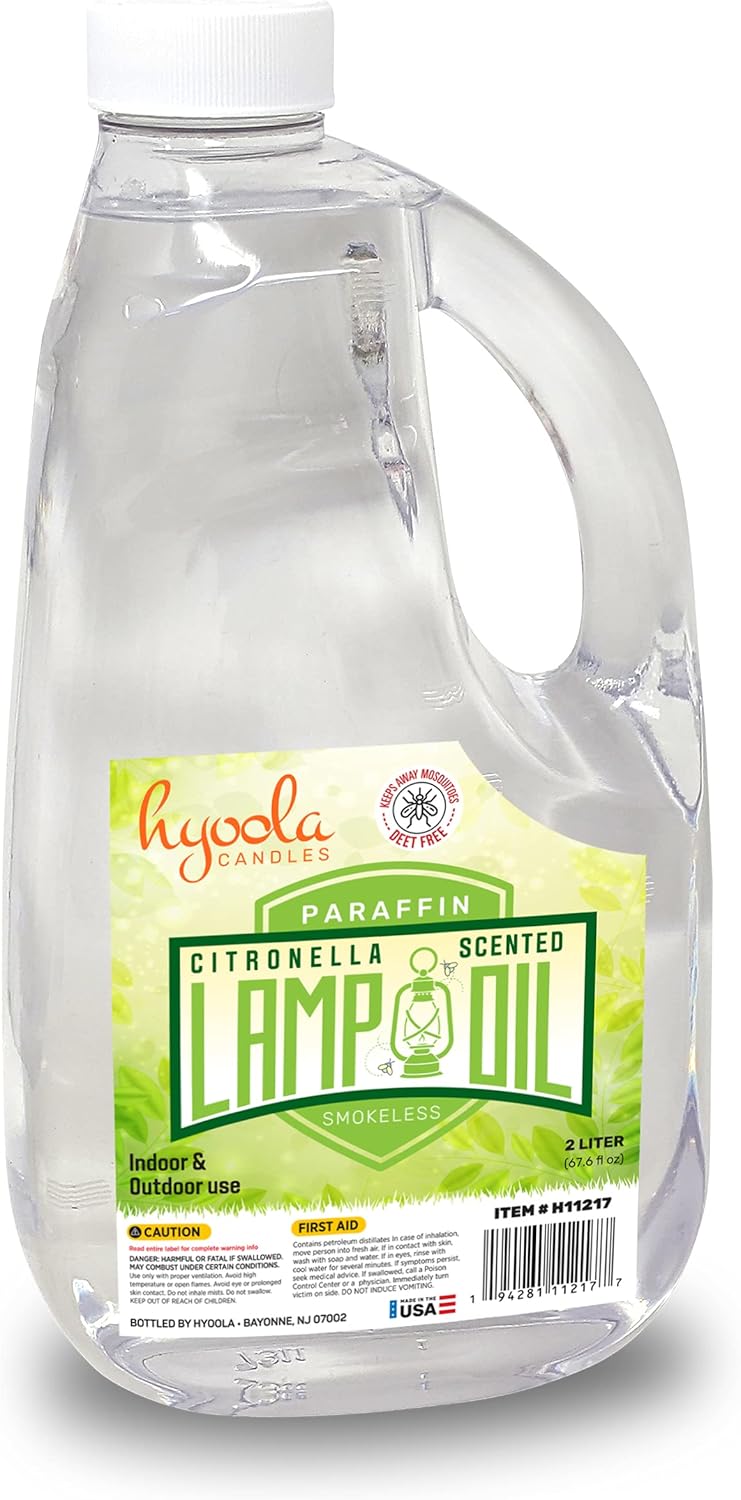 Amazon.com: Citronella Lamp Oil, 67.6 oz. (2 Liter) - Smokeless Insect ...