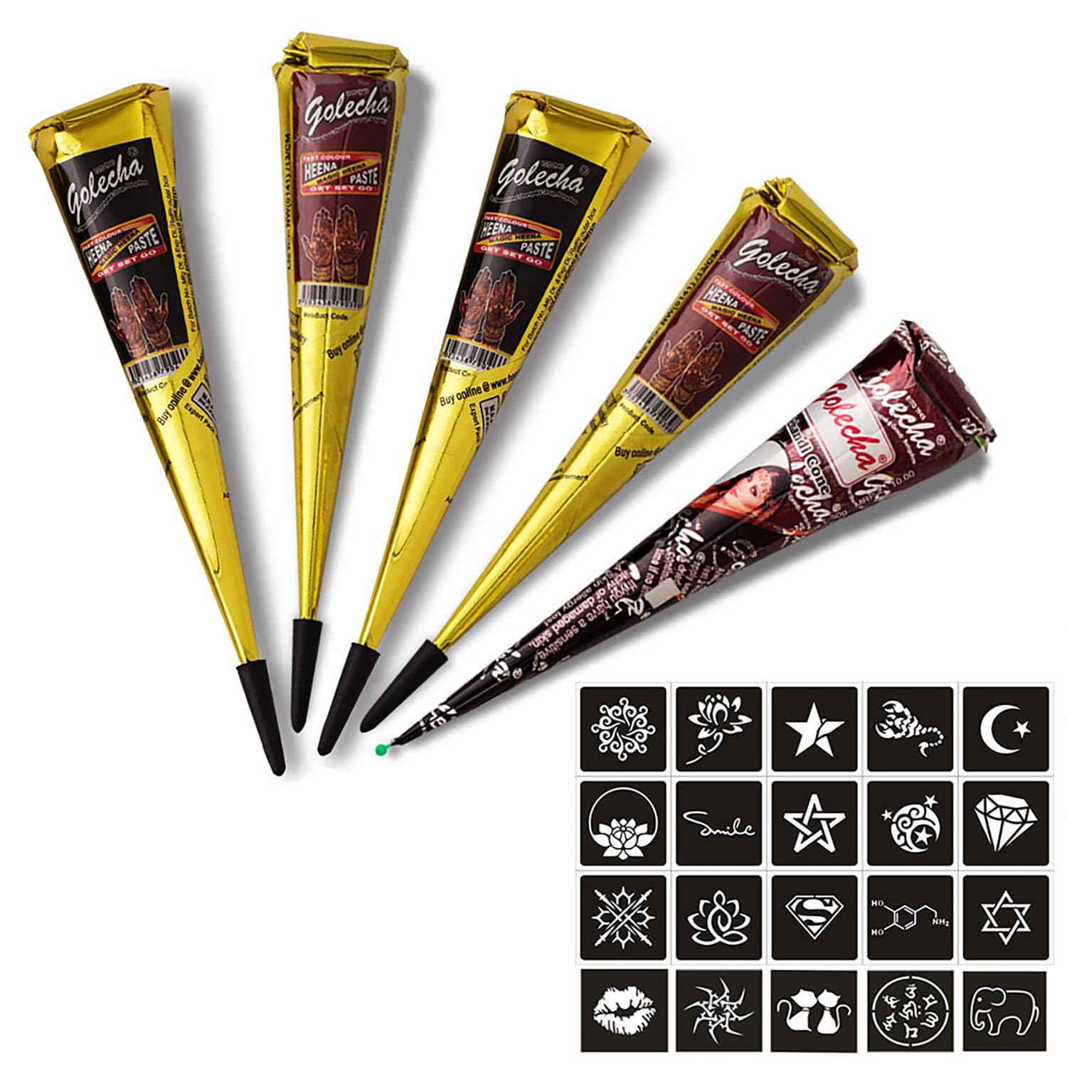 Natural Temporary Tattoo Paste (5 PCS), Organic Temporary Tattoo ...