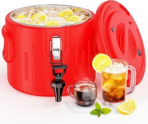 Insulated Beverage Dispenser 8L - Ice and Hot Drink Dispenser with 304 ...