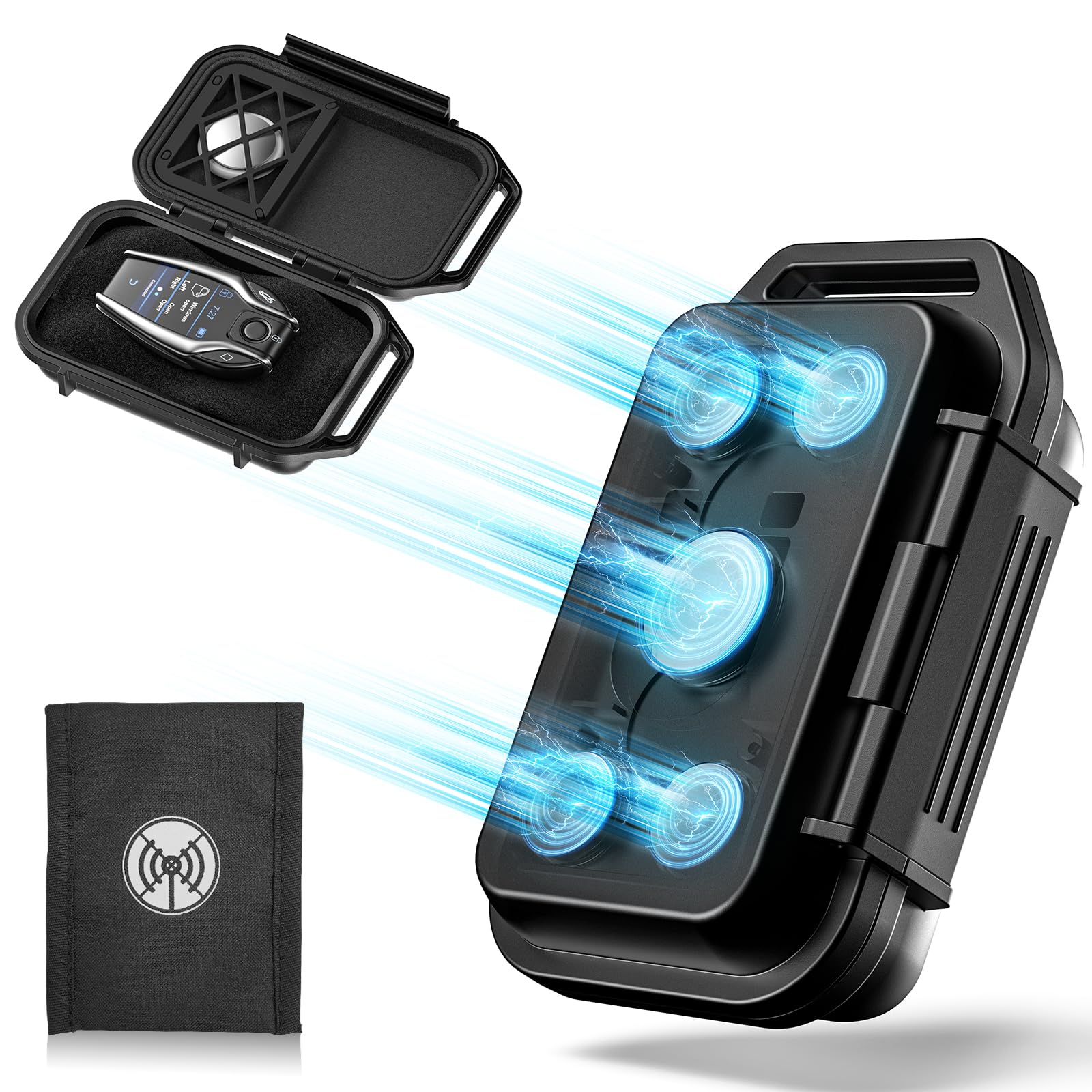 Amazon.com: [5 Magnets Version] 3 in 1 Magnetic Key Holder Hide A Key ...