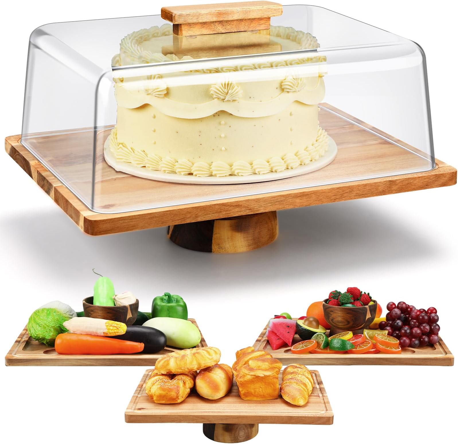 Amazon.com: Menkxi Multifunctional Rectangular Cake Stand with Acrylic ...
