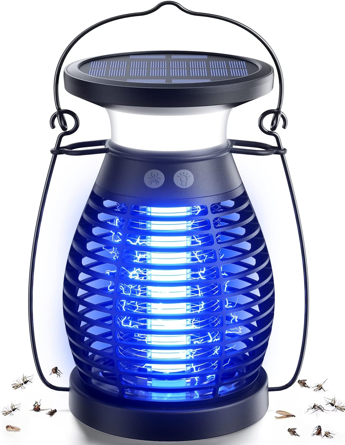 Amazon.com : Bug Zapper for Indoor & Outdoor, 3 in 1 Solar Charging ...