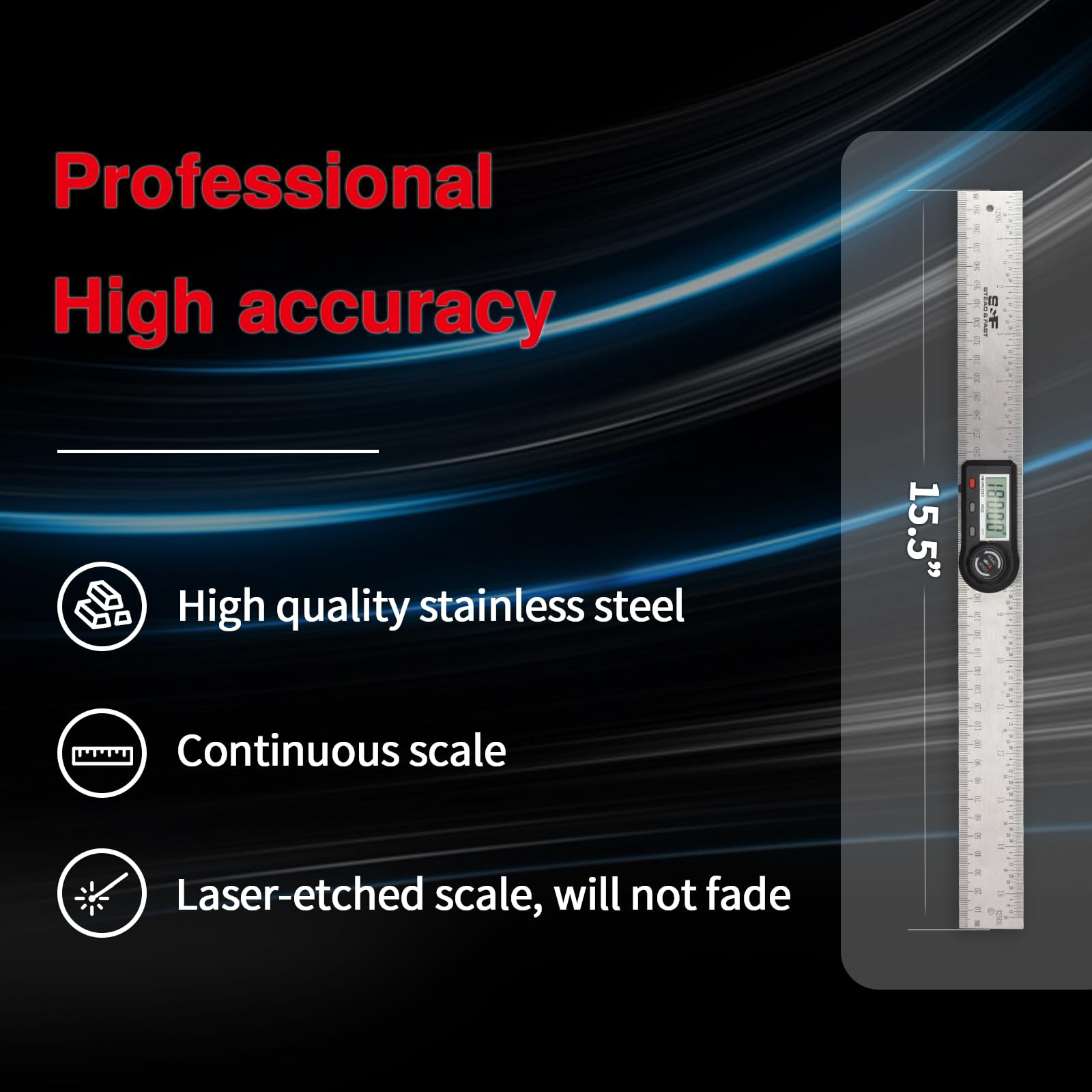 Snapklik.com : Angle Finder Tool Digital 7 Inch / 200 Mm Stainless ...