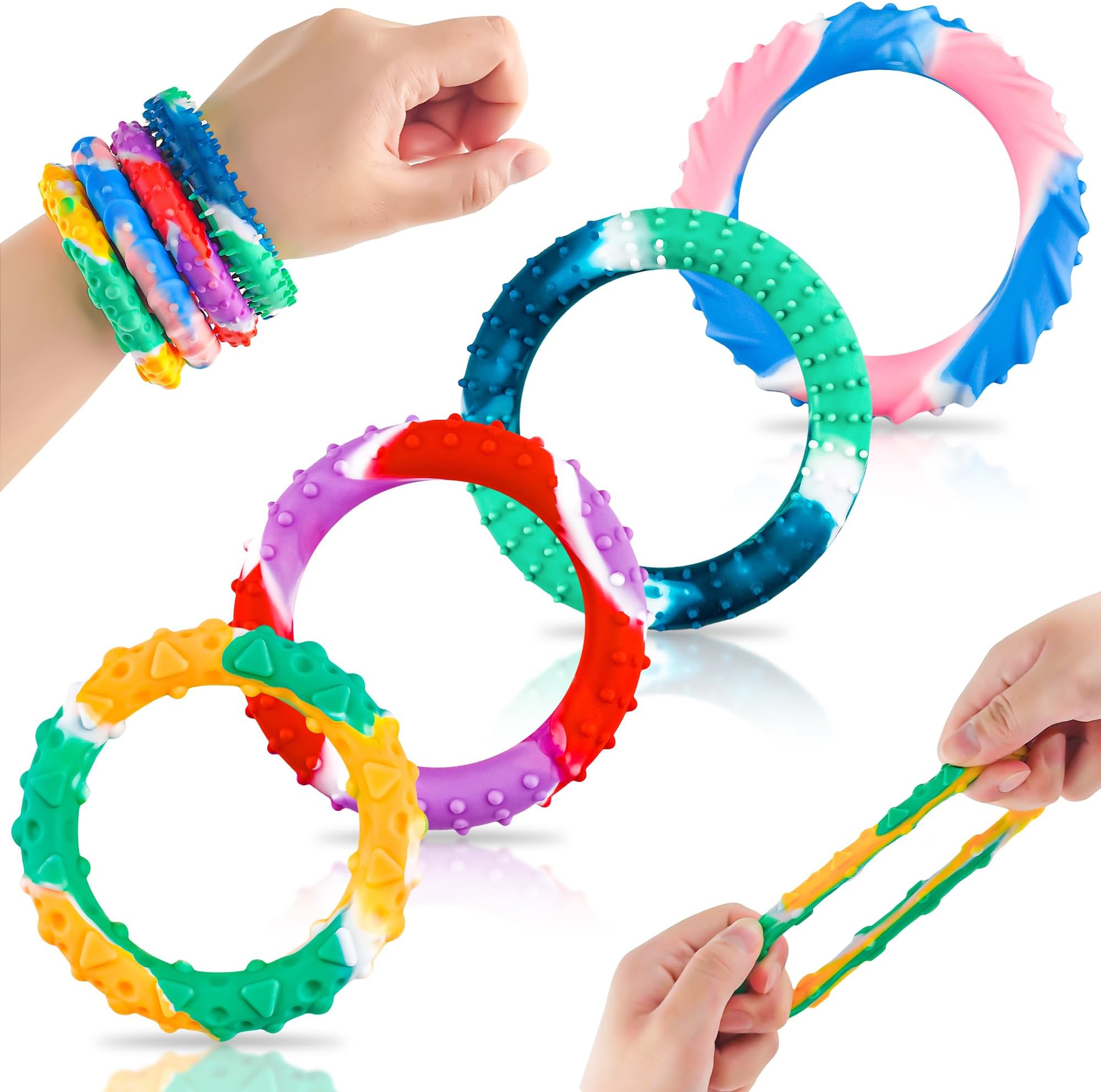 Amazon.com: MaberryTech Direct Sensory Chew Bracelet for kids, 6 Pack ...