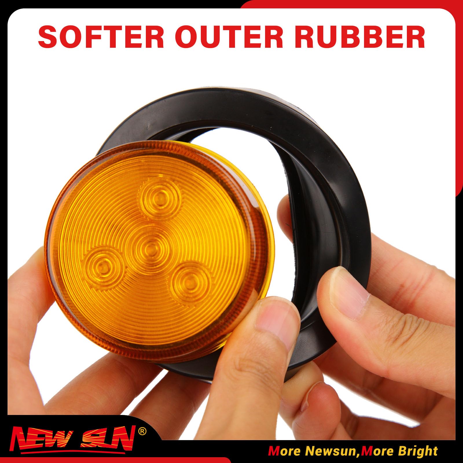 Snapklik.com : NEW SUN 2" Round LED Trailer Lights, Clearance Marker ...