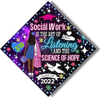 Amazon.com: Graduation cap topper label/social work graduate : Office ...