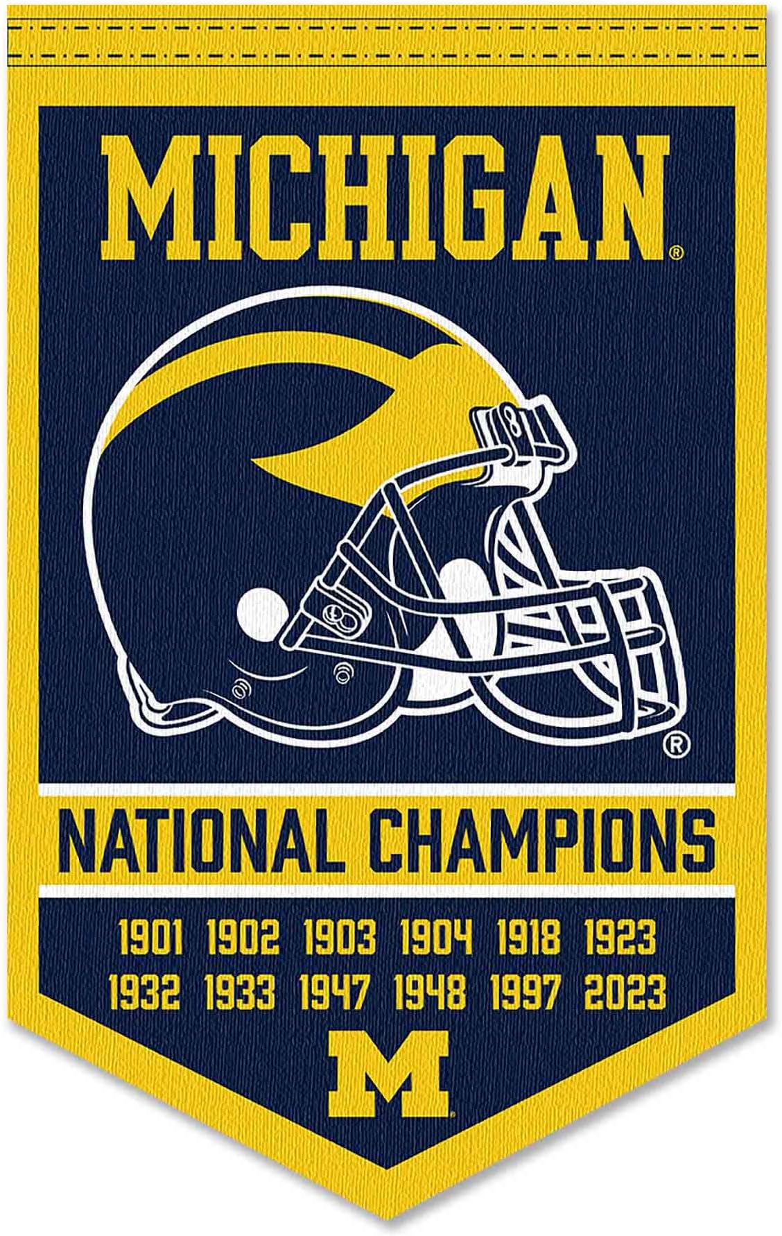 Amazon.com : Michigan Team University Wolverines 12 Time 12x Football ...