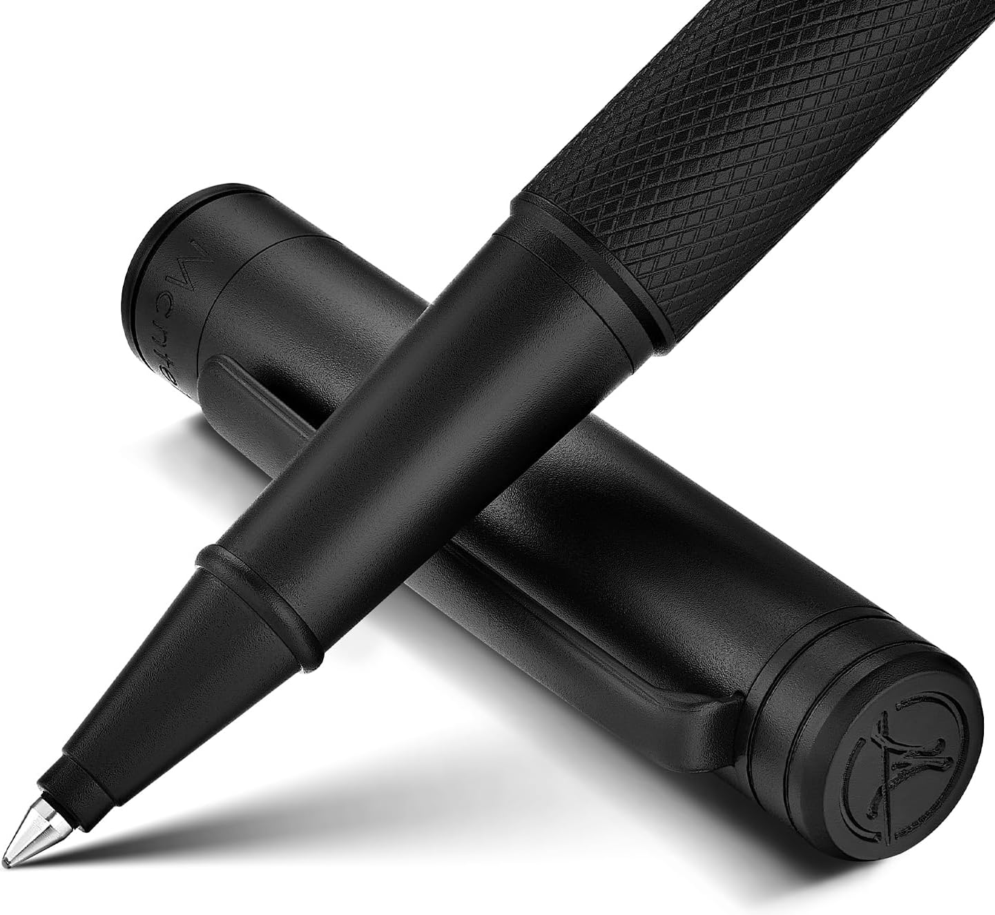 MCNTEIK Matte Black Forest Rollerball Pen, Luxury Pen with Schmidt ...