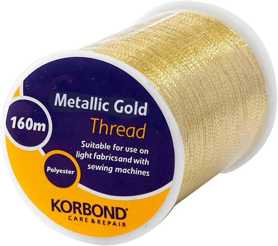Amazon.com: KORBOND - Metallic Gold Thread 160 Meter