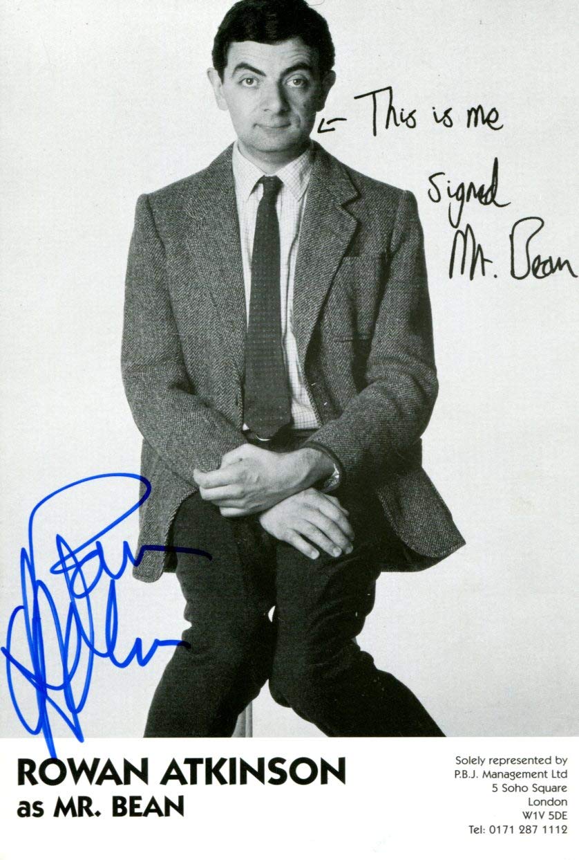Comedian Rowan Atkinson Mr Bean Autograph Signed Publicity Photo ...