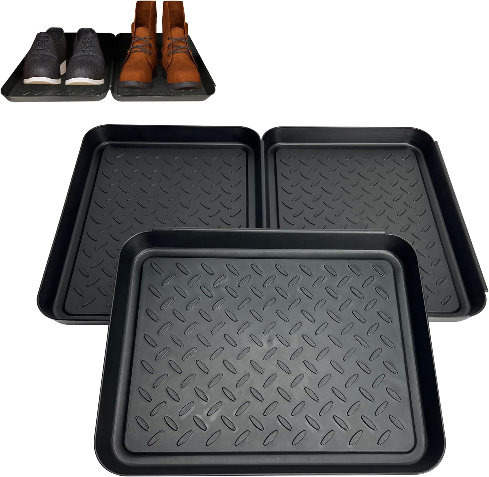 Navaris Set of 6 Shoe Drip Trays - Multi-Purpose Boot Tray for 1 Pair ...