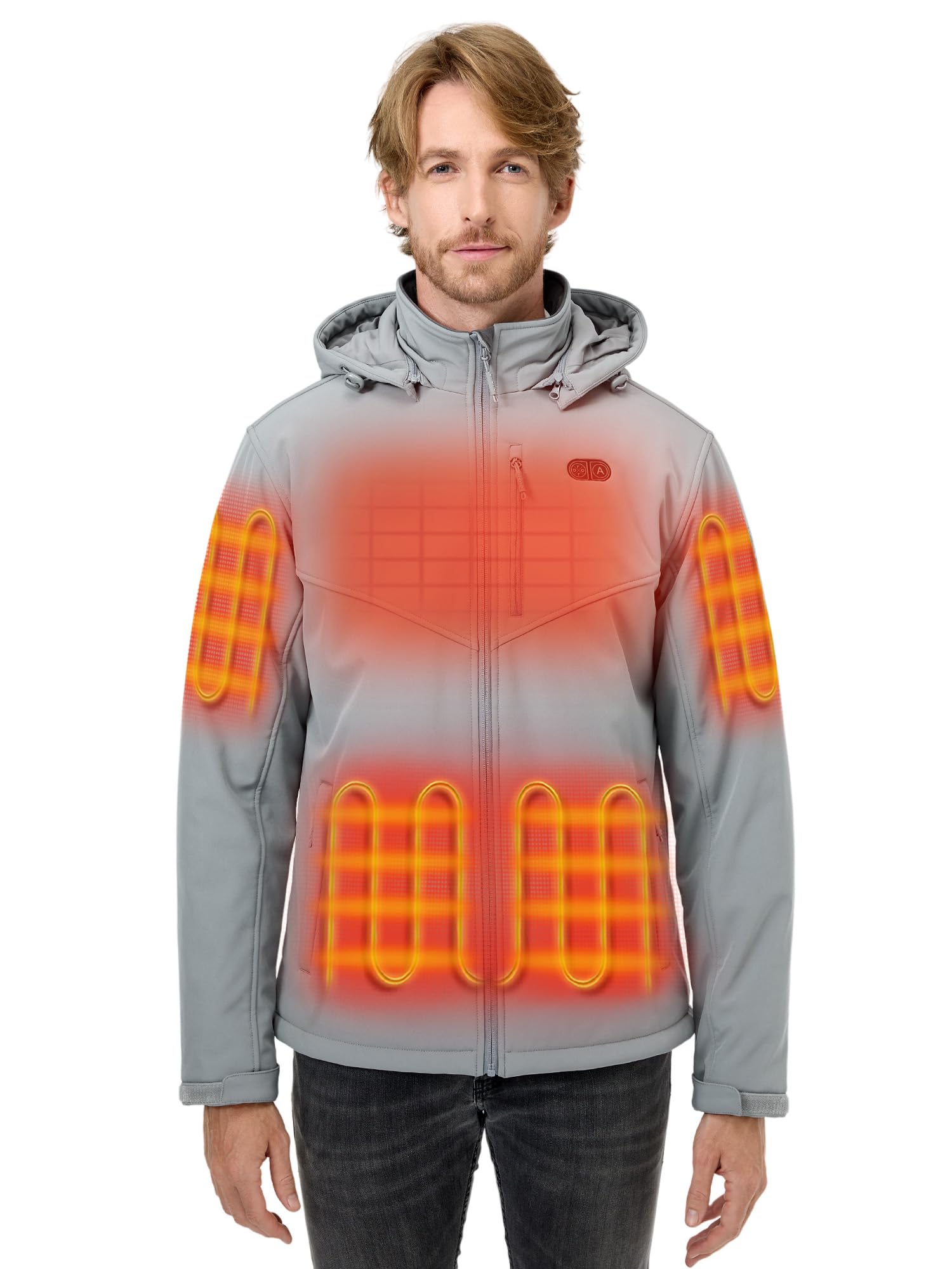 Snapklik.com : ORORO Mens Dual Control Heated Jacket