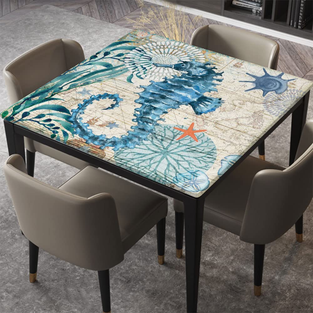 Amazon.com: DUNHUANG Fitted Tablecloth for Square Table Hippo Wooden ...