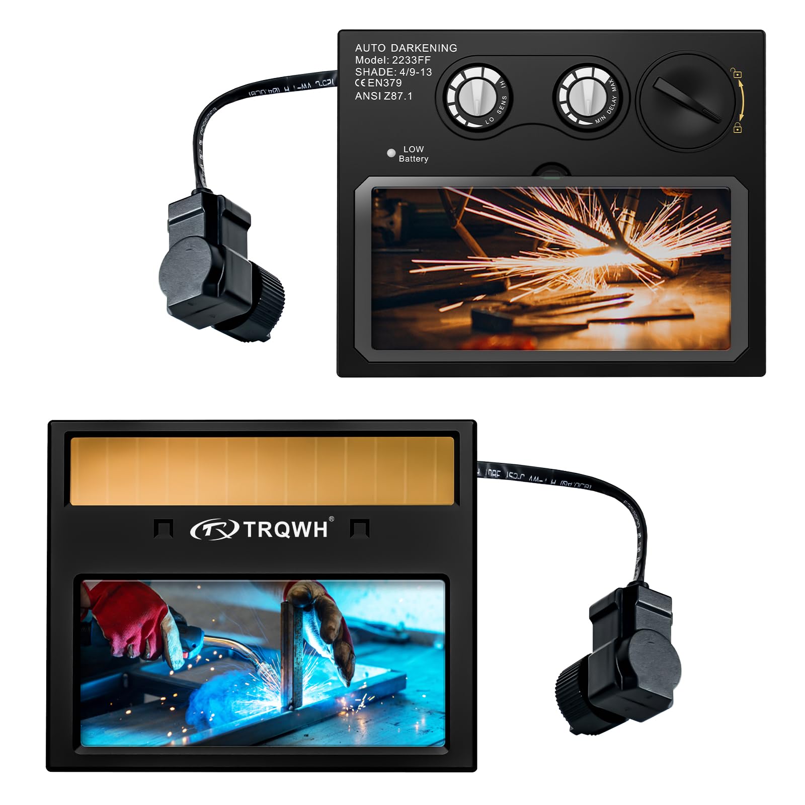 TRQWH Welding Lens - Solar Auto Darkening Welding Helmet Lens True ...