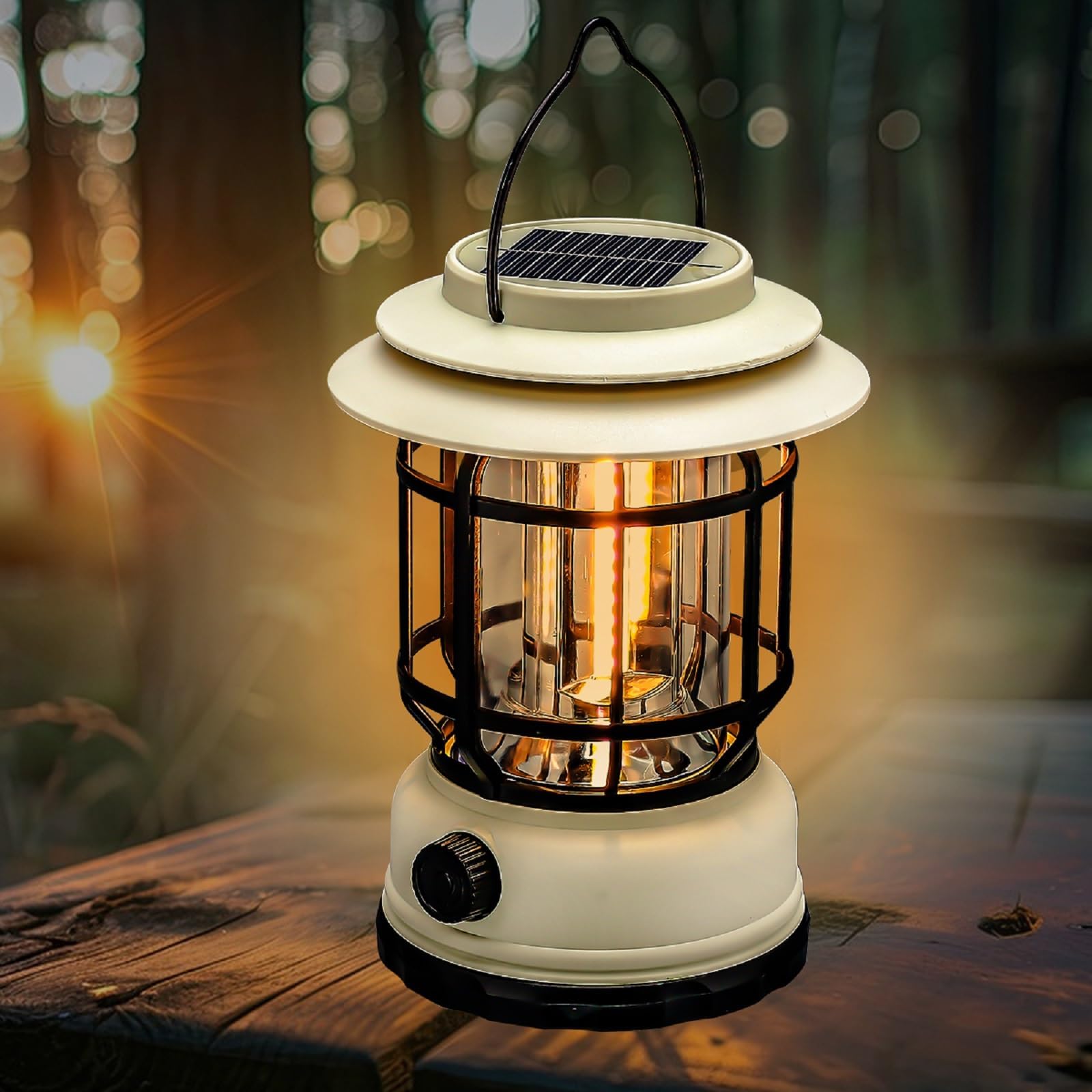 VIOPY Lámpara de Camping Recargable,Linterna de Camping Solar Portátil ...