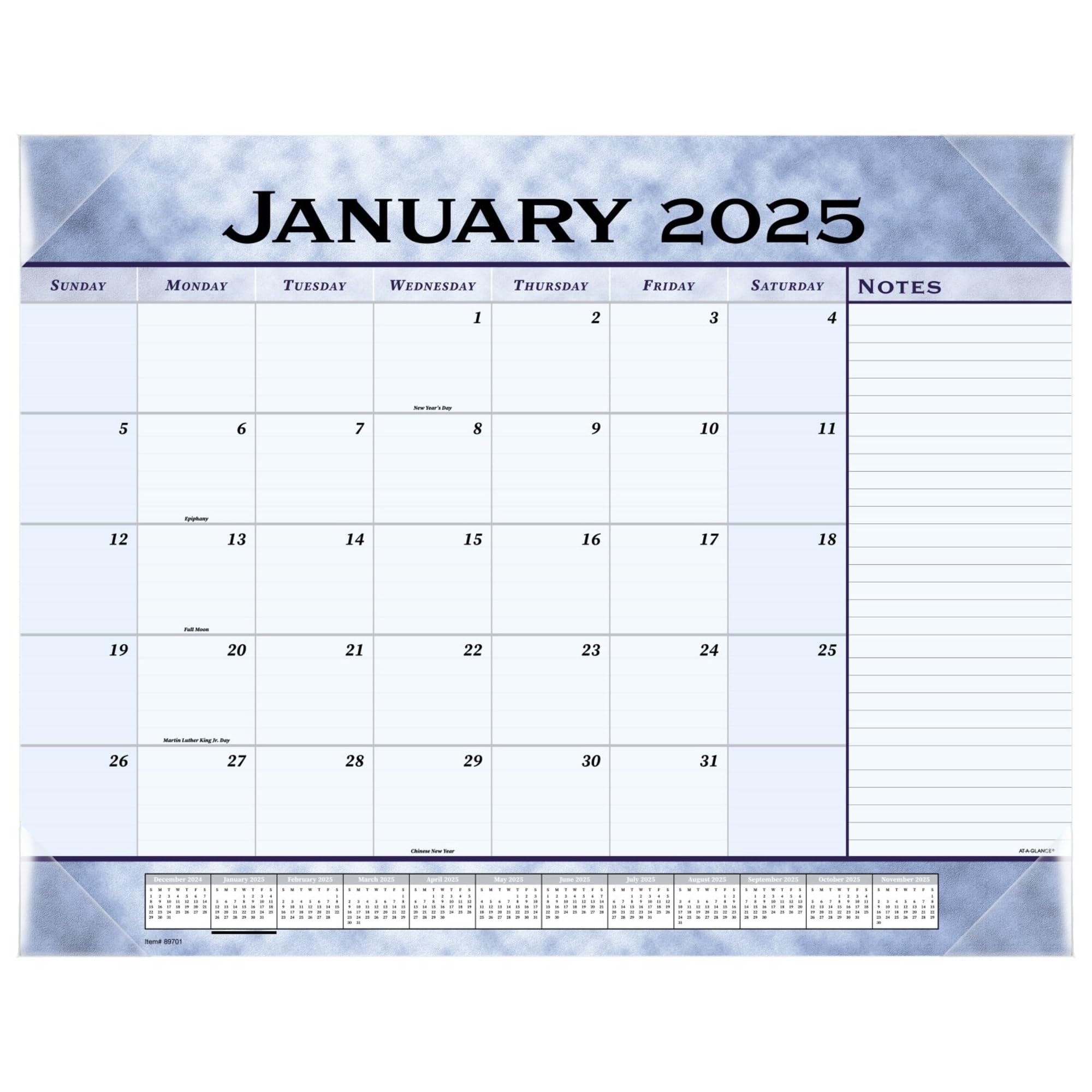 Snapklik.com : 2025 AT-A-GLANCE Monthly Desk Pad