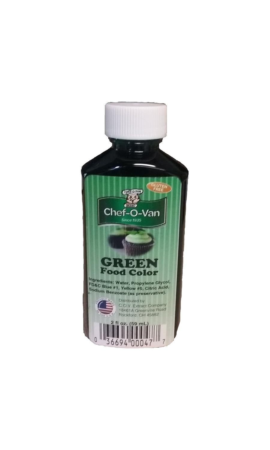 Amazon.com: Chef-O-Van Food Coloring, Green, 2 Oz