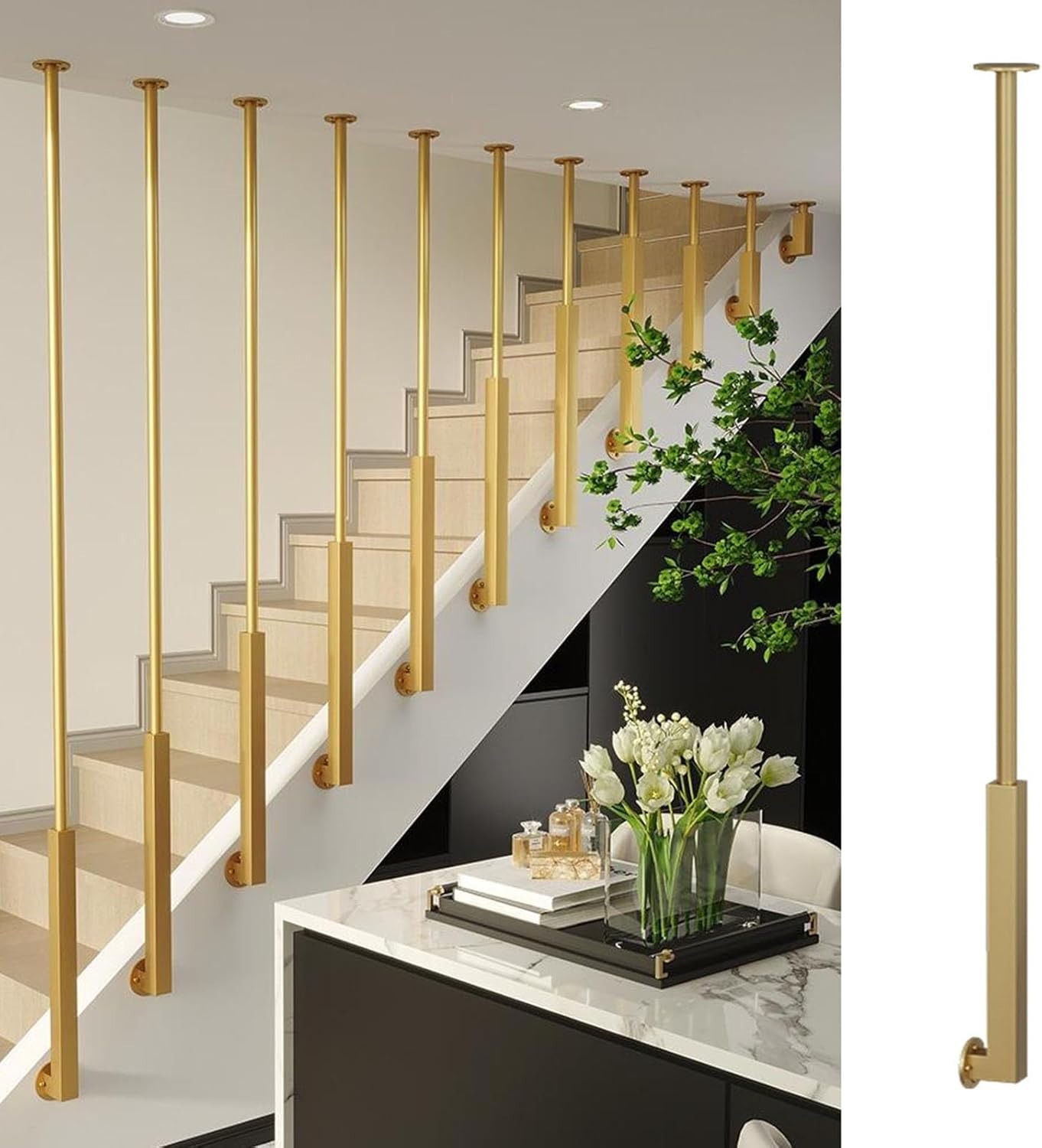 AILZCFX Staircase Balusters for Level and Slope Staircases ...