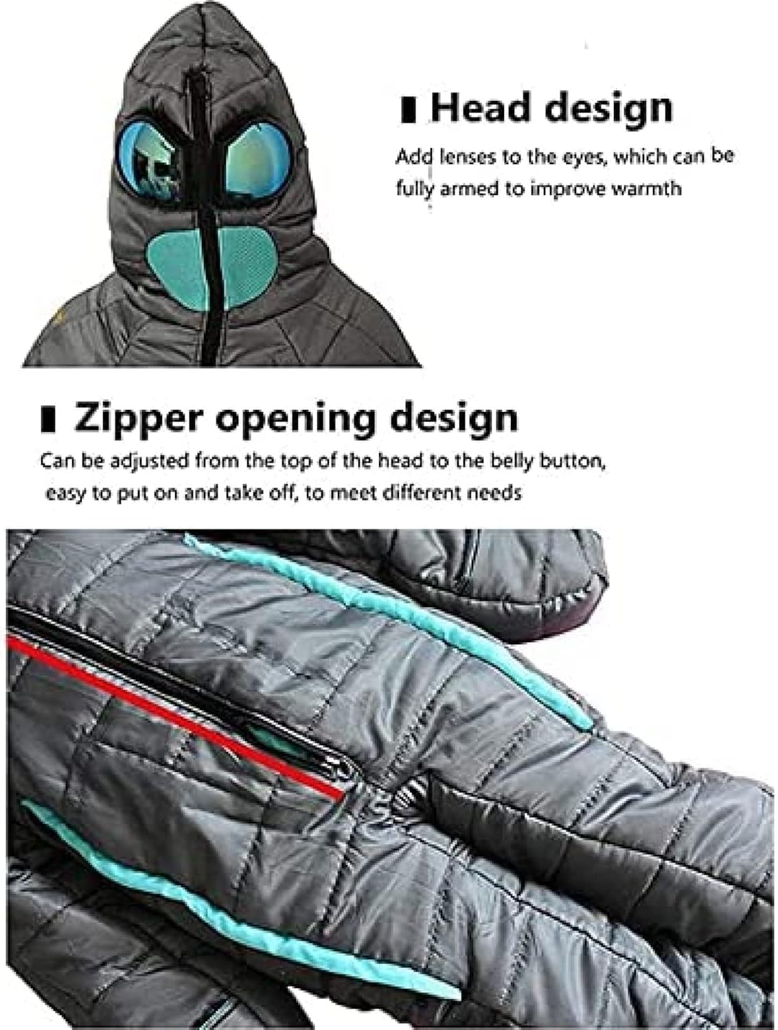 Sleeping Bag Wearable Sleeping Pouch Full Body WearableSleeping Pouch ...