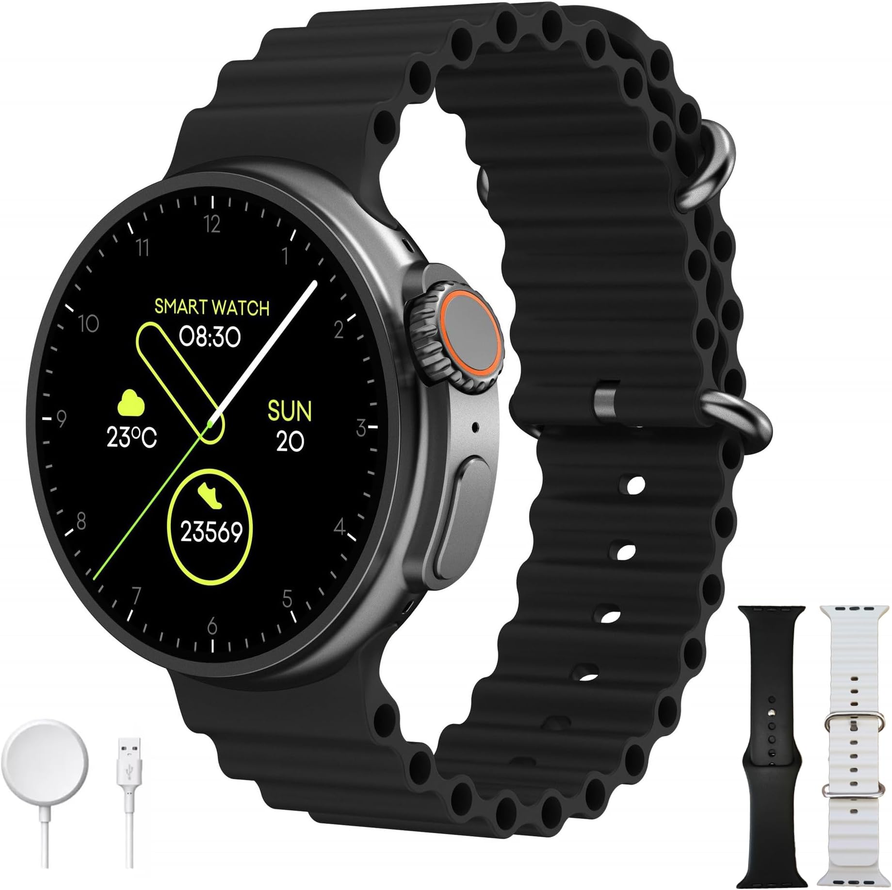 Smartwatch Relógio Inteligente Redondo Ultra Pro 9 - Esportes, Ligação ...