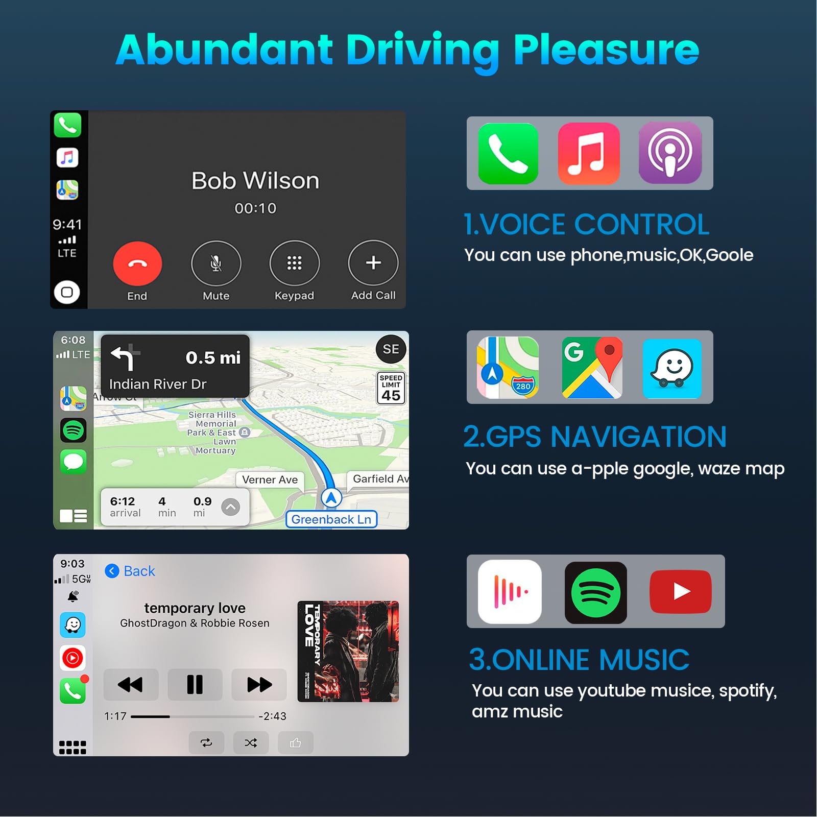 Snapklik.com : Funomo Wireless Android Auto Adapter, Double Ports USB ...