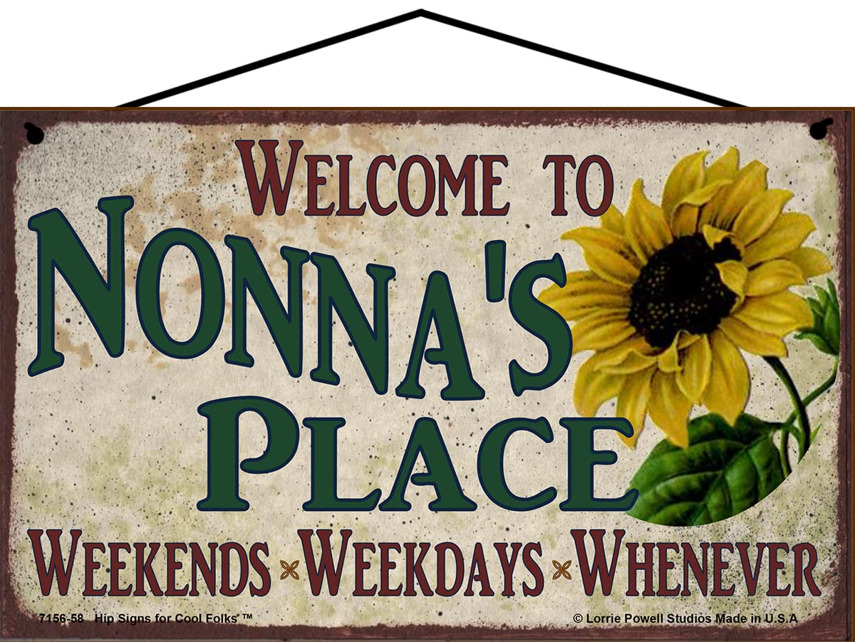 Amazon.com: 5x8 Welcome to Nonna's Place Sign with Sunflower Weekends ...