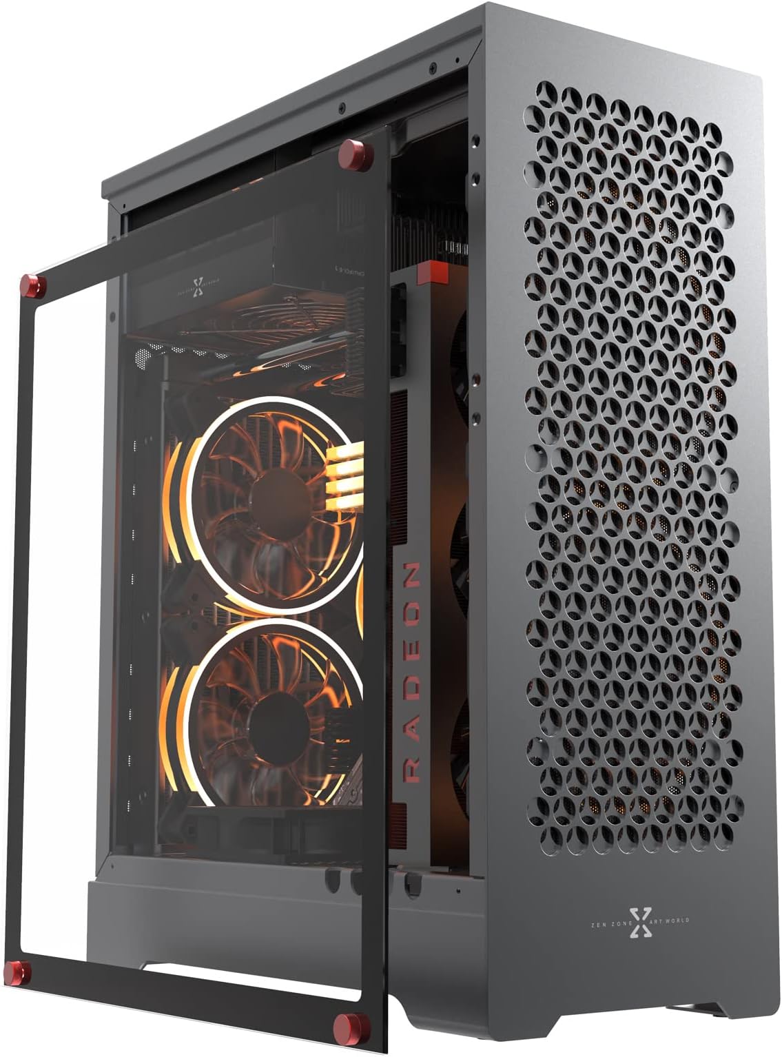 Amazon.com: ZZAW C1PLUS MATX Computer Case for Desktop PC Mid Tower ...