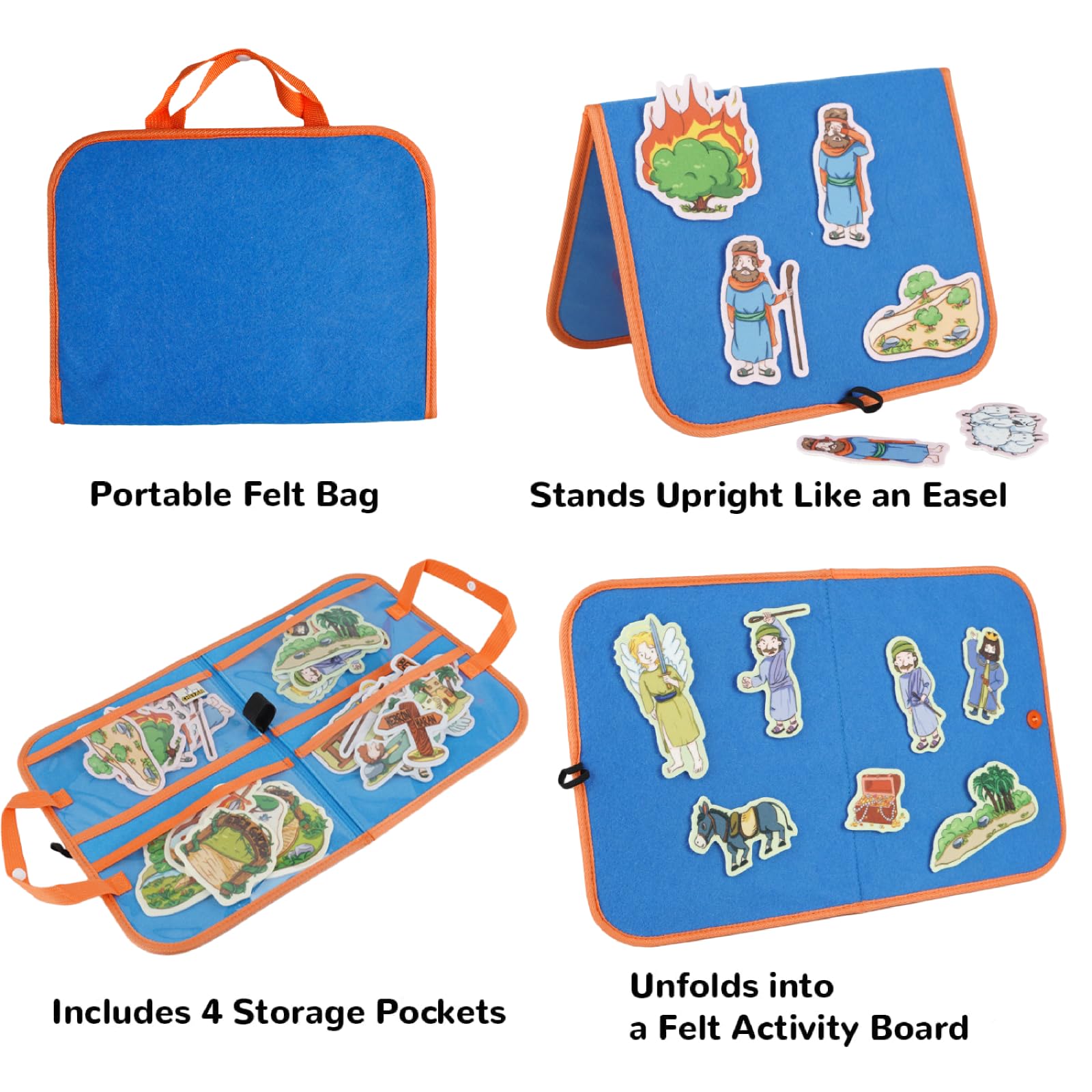 Snapklik.com : 4 Pack Felt Board Bible Stories Set, Flannel Board ...