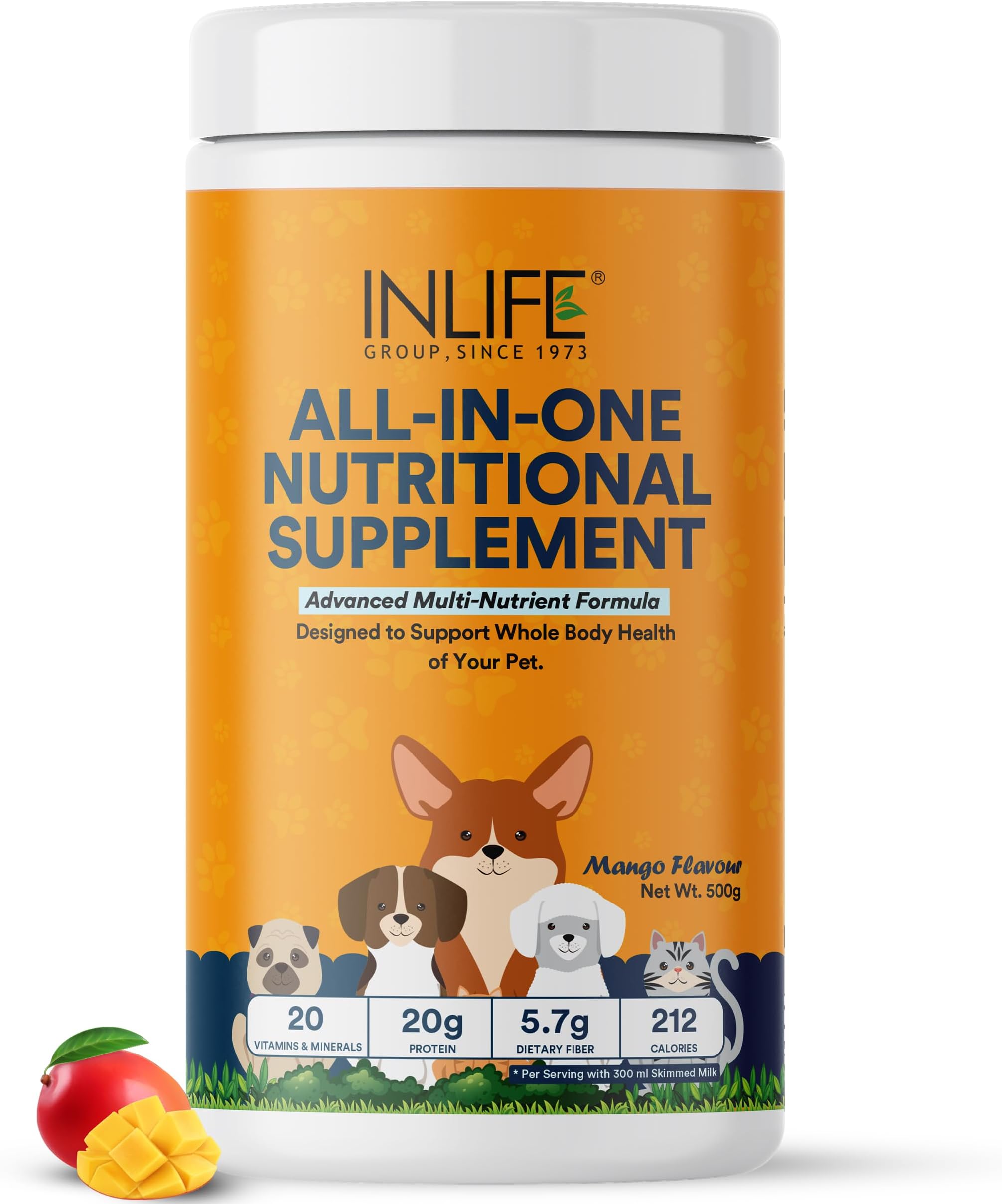Buy INLIFE Nutritional Meal Mix Powder for Dogs Cats and Pets, Protein ...