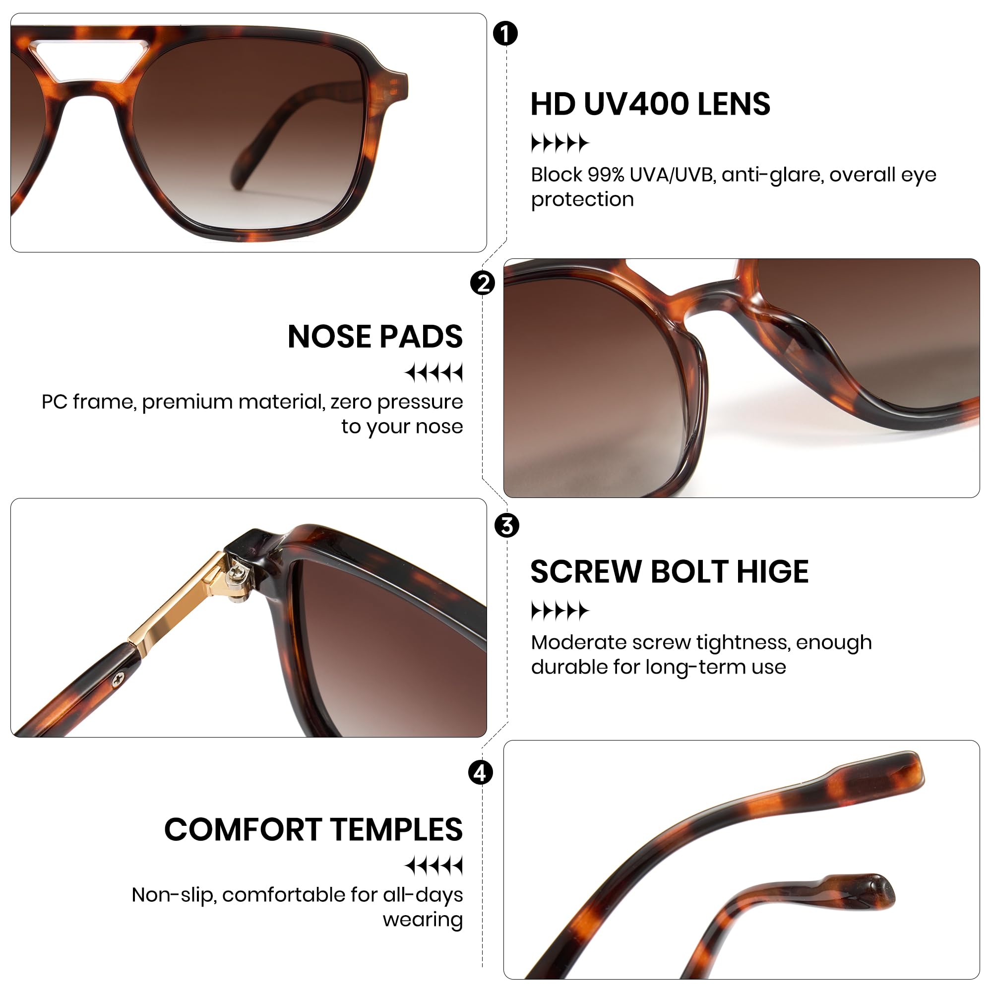 Snapklik.com : Retro Square Aviator Sunglasses For Women Vintage 70s ...