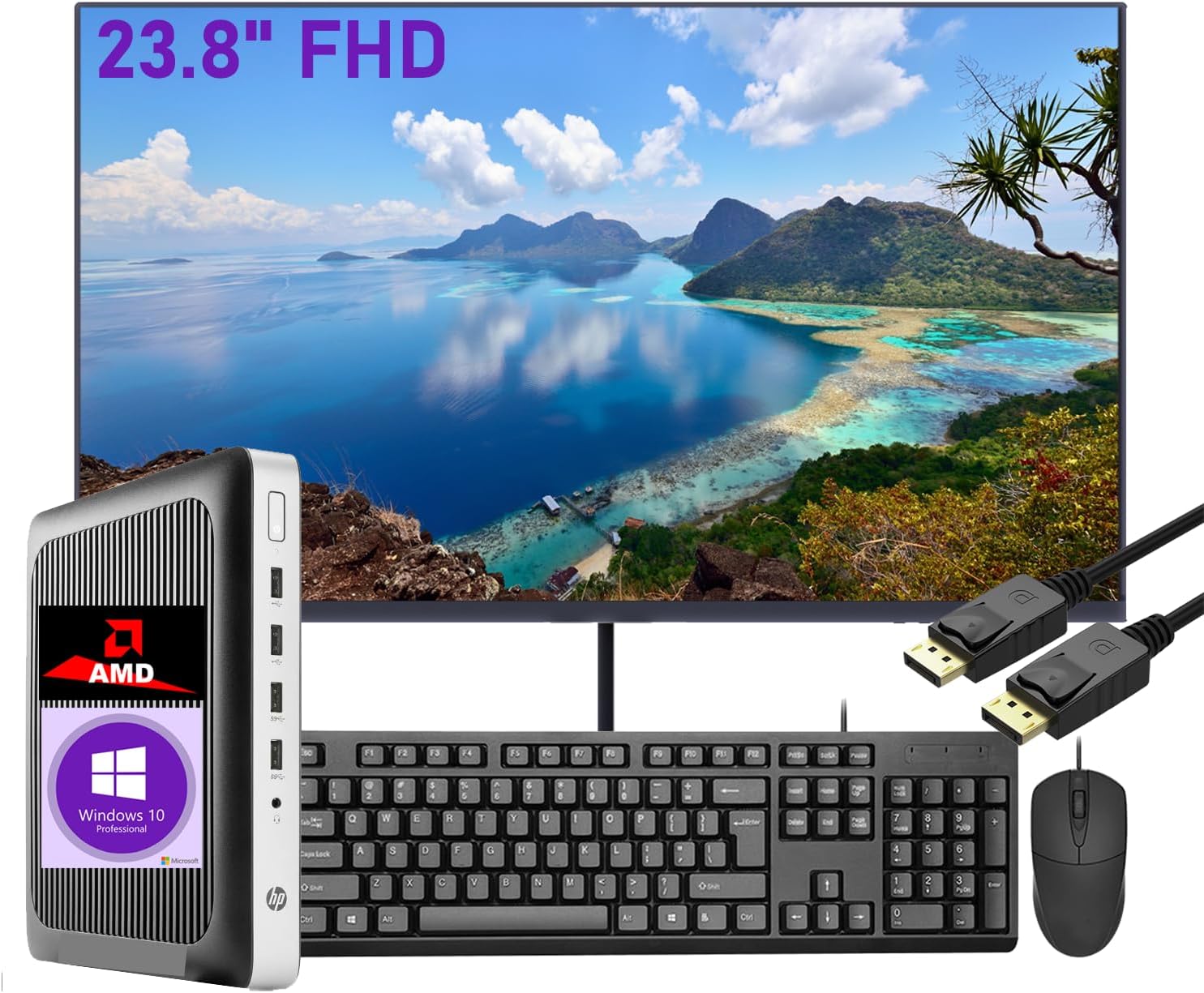 Amazon.com: HP t630 Thin Client Mini PC Desktop, Micro Computer w/ 23 ...