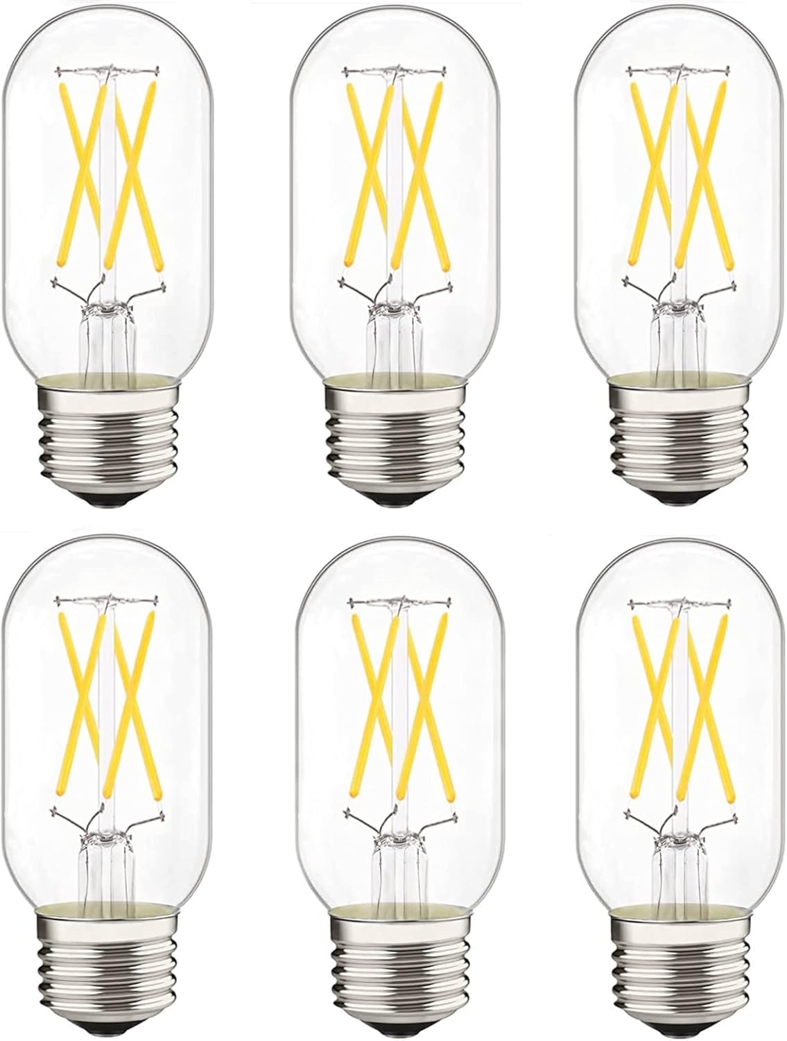 NOTOC Dimmable E26 LED Light Bulb 6W,Equivalent 60W,E26 Tubular Light ...