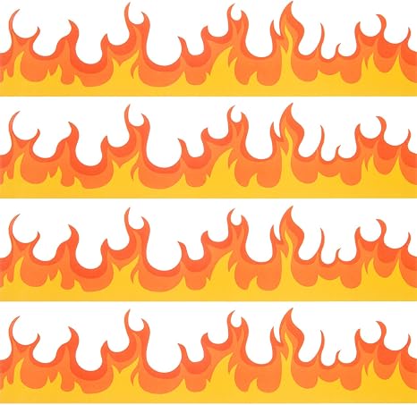 Amazon.com: AWIZOM 72 Feet Fire Bulletin Board Borders Burning Fire ...