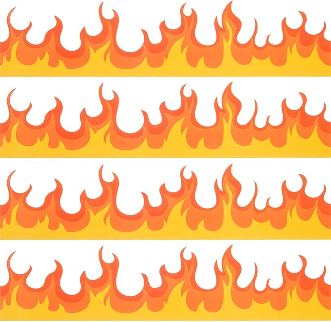 Amazon.com : AWIZOM 72 Feet Fire Bulletin Board Borders Burning Fire ...