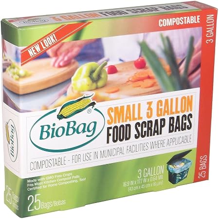 Amazon.com: BioBag (USA), The Original Compostable Bag, 3 Gallon, 100 ...