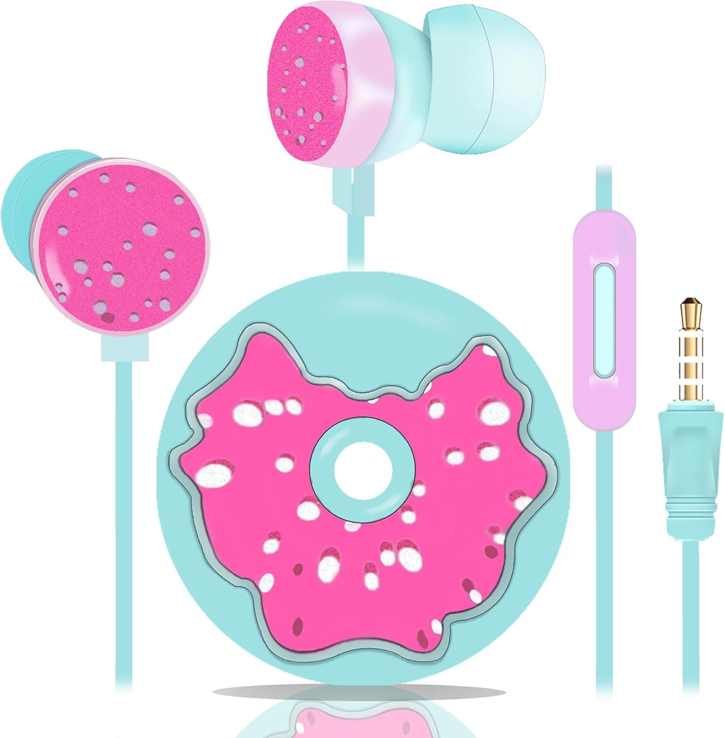 Amazon.com: DTMNEP Cute Donut Earbuds for Kids, Kid Size Wired Earbud ...