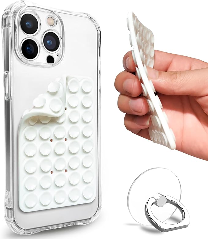 Amazon.com: CATURNAL Suction Cup Phone Mount, Double Sided Silicone ...