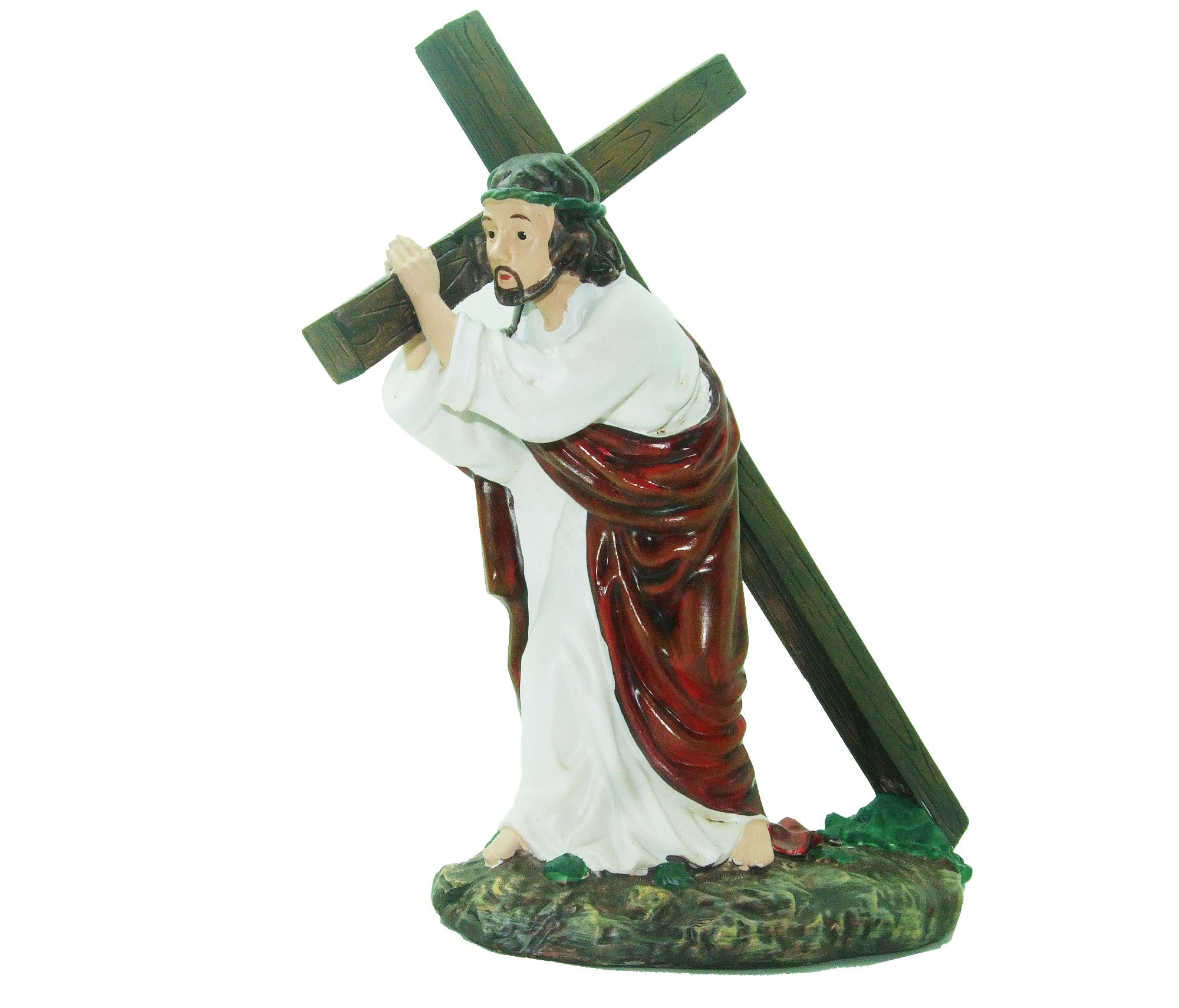 Amazon.com: Palmetto Housewares Jesus Carrying The Cross 8 Inch Tall ...