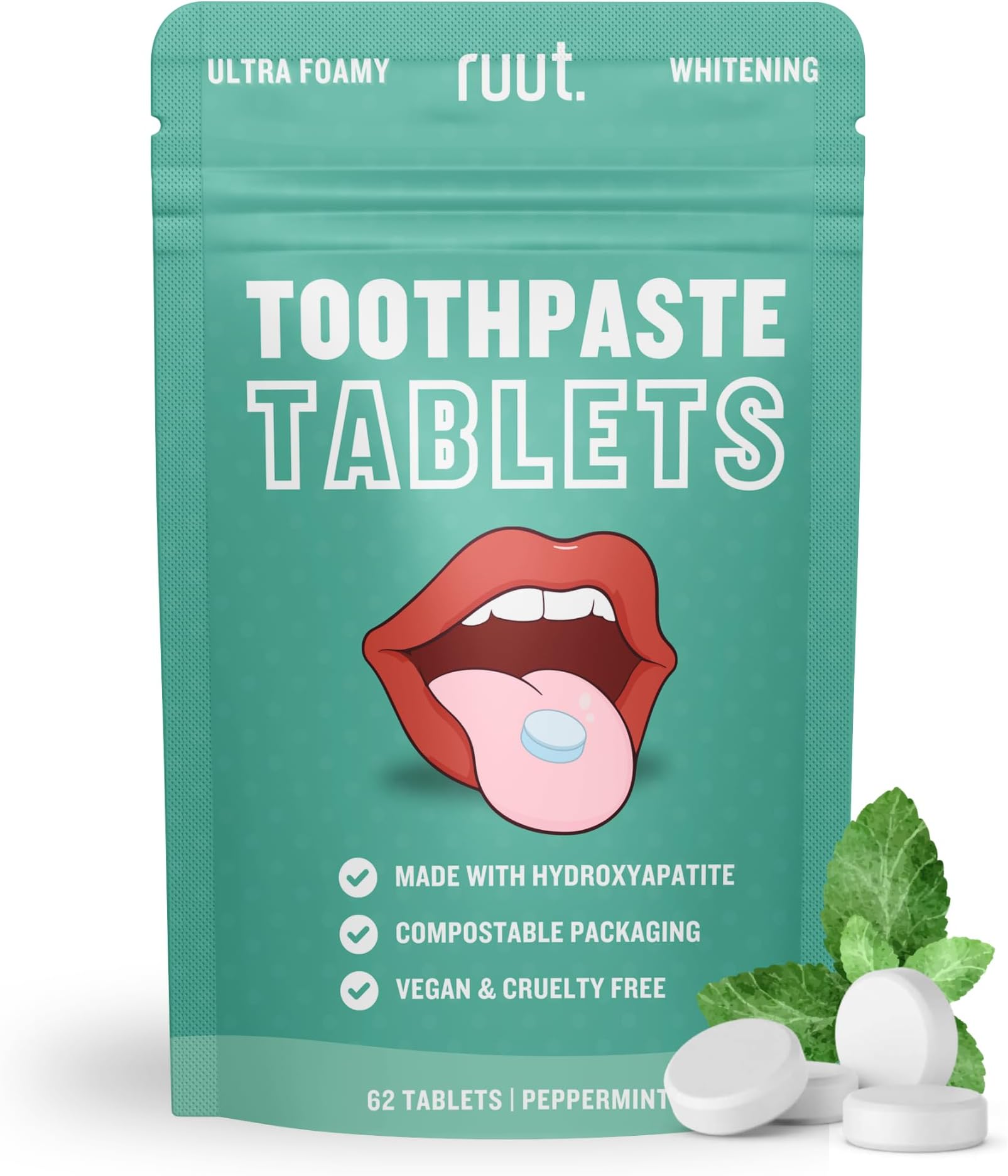 Amazon.com: Ruut Toothpaste Tablets, Hydroxyapatite Remineralizing Eco ...